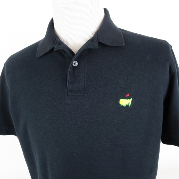 Masters | Shirts | Masters Golf Large Polo Shirt Black Cotton Poly ...